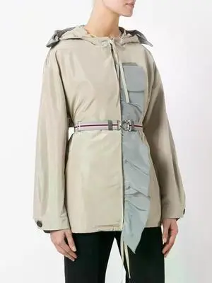 Prada Hooded Belted Jacket