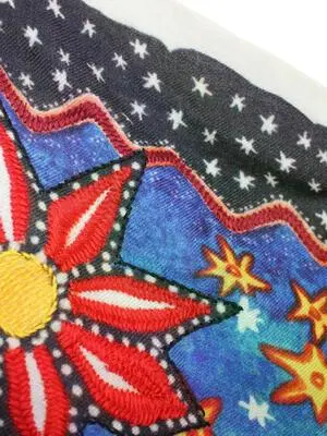 ANNTIAN Star-print Embroidered Scarf