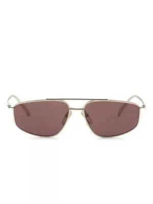 Prada Geometric-frame Sunglasses - Gold