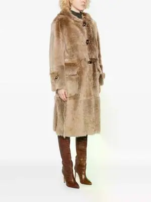 UTZON Cherie Hooded Shearling Coat