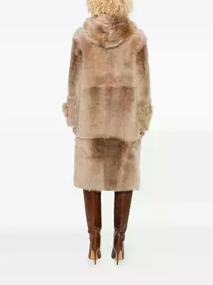 UTZON Cherie Hooded Shearling Coat