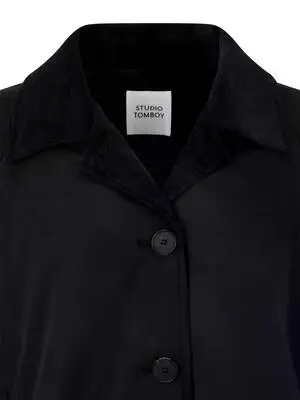 STUDIO TOMBOY Corduroy-collar Bomber Jacket - Black