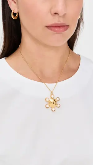 MAYAMAR Flower Pearl Pendant Necklace
