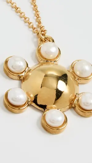 MAYAMAR Flower Pearl Pendant Necklace