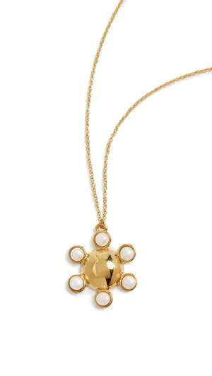 MAYAMAR Flower Pearl Pendant Necklace