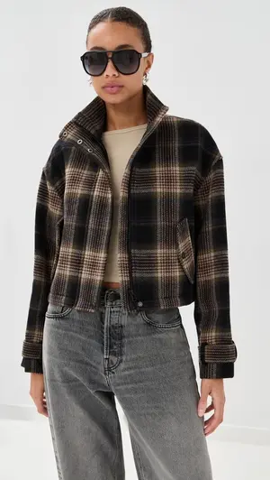 Veronica Beard Bateman Plaid Jacket - Black Multi
