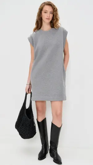 Clare V. Sleeveless Fleece Mini Dress