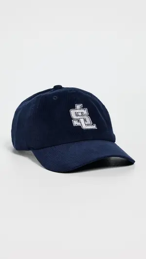 STATE & LAKE Logo Corduroy Cap - Navy