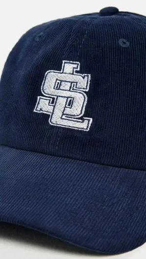STATE & LAKE Logo Corduroy Cap - Navy
