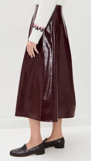 Hunter Bell Atlyn Faux Leather Skirt
