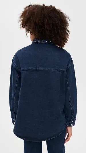 Moon River Studded Denim Jacket