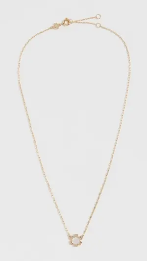 Tory Burch Forget Me Not Mother-of-pearl Pendant Necklace