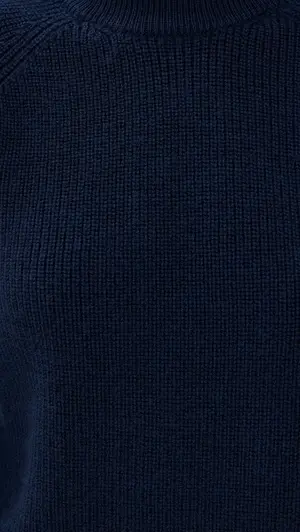 Tibi Cardigan Stitch Wool Shrunken Crewneck