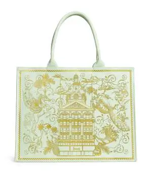 Harrods Building Shopper Bag - Green
