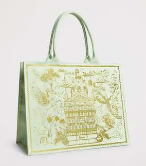 Harrods Building Shopper Bag - Green