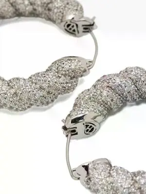 Eddie Borgo Rope Hoop Earrings - Silver