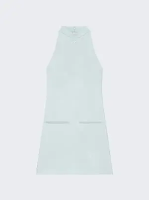 COURRÃ¨GES Heritage Crepe A-line Mini Dress - Blue