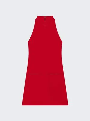 COURRÃ¨GES Heritage Crepe A-line Mini Dress - Red