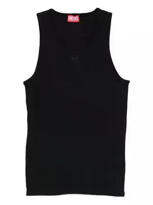 DIESEL® Logo-embroidered Tank Top - Black