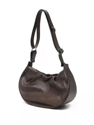 REPTILE'S HOUSE Gathered Leather Shoulder Bag - Brown