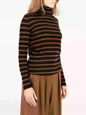 SOCIETE ANONYME Striped Roll-neck Knitted Sweater