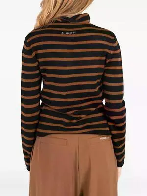 SOCIETE ANONYME Striped Roll-neck Knitted Sweater