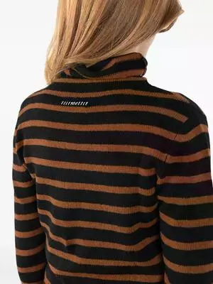 SOCIETE ANONYME Striped Roll-neck Knitted Sweater