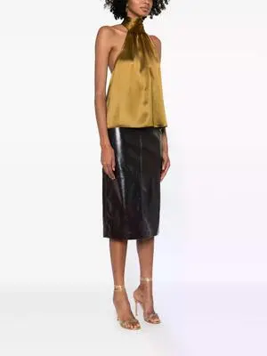 Retrofete Martina Halterneck Top - Brown