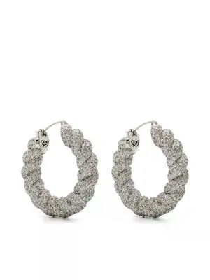 Eddie Borgo Rope Hoop Earrings - Silver