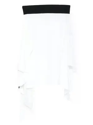 ALAINPAUL Asymmetric Hem Skirt - White