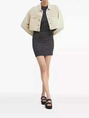 Dkny Buttoned Logo-print Jacket