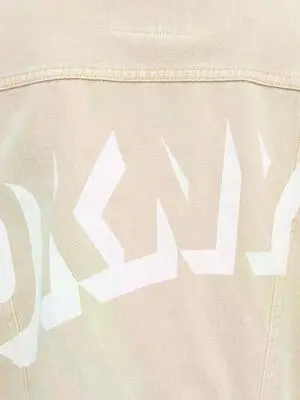 Dkny Buttoned Logo-print Jacket