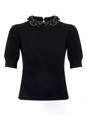 Ulla Johnson Liv Embroidered Knit Top