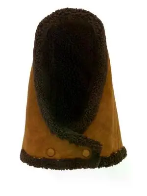 YVES SALOMON Shearling Hood - Brown