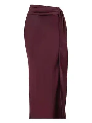 Lapointe Asymmetric Draped Maxi Skirt