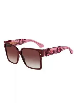 Etro Blossom-embellished Square-frame Sunglasses - Red