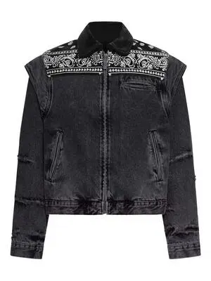 PDF Bandana Denim Jacket - Black
