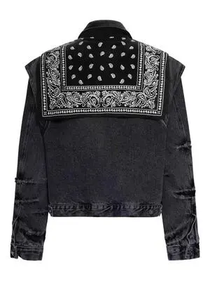 PDF Bandana Denim Jacket - Black