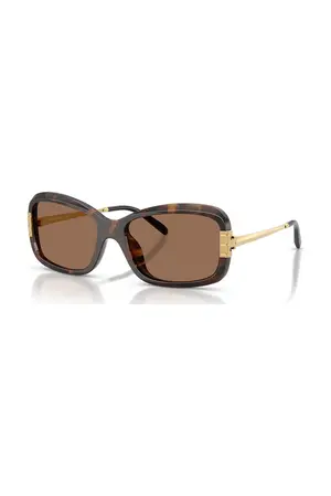 Tory Burch Rectangle Sunglasses - Brown
