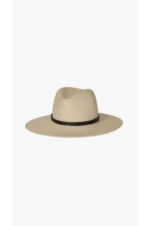 Janessa Leoné Lyra Straw Fedora Hat Black