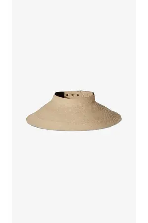 Janessa Leoné Birdie Raffia Visor - Natural