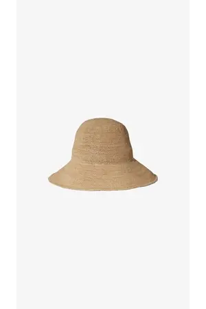 Janessa Leoné Teagan Raffia Bucket Hat - Red