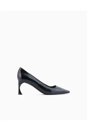 Emporio Armani Patent Leather Court Shoes - Black
