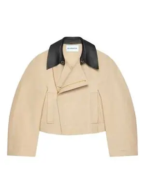 Givenchy Cotton And Wool Cropped Caban - Beige