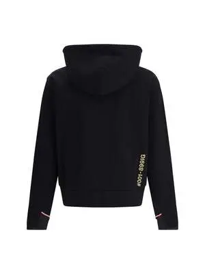 Moncler Logo-printed Polartec Hoodie - Black