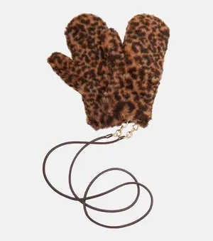Max Mara Ombrato Teddy Mittens - Brown