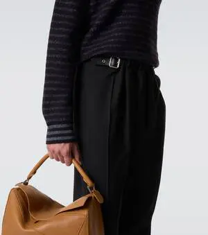 Loewe Anagram Striped Wool Sweater
