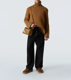 Loewe Tan Wool Turtleneck Sweater - Brown