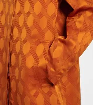 Dries Van Noten Printed Coat - Orange