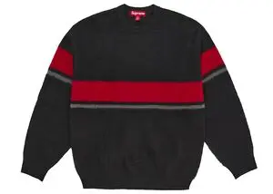 Supreme Brushed Stripe Sweater - Black